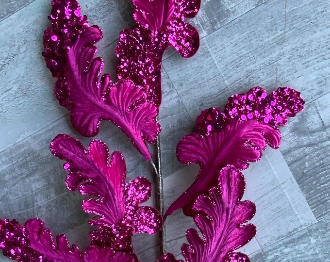 Hot Pink, Spray, Acanthus Spray, Hot Pink Acanthus Spray, Designer, 28 ...