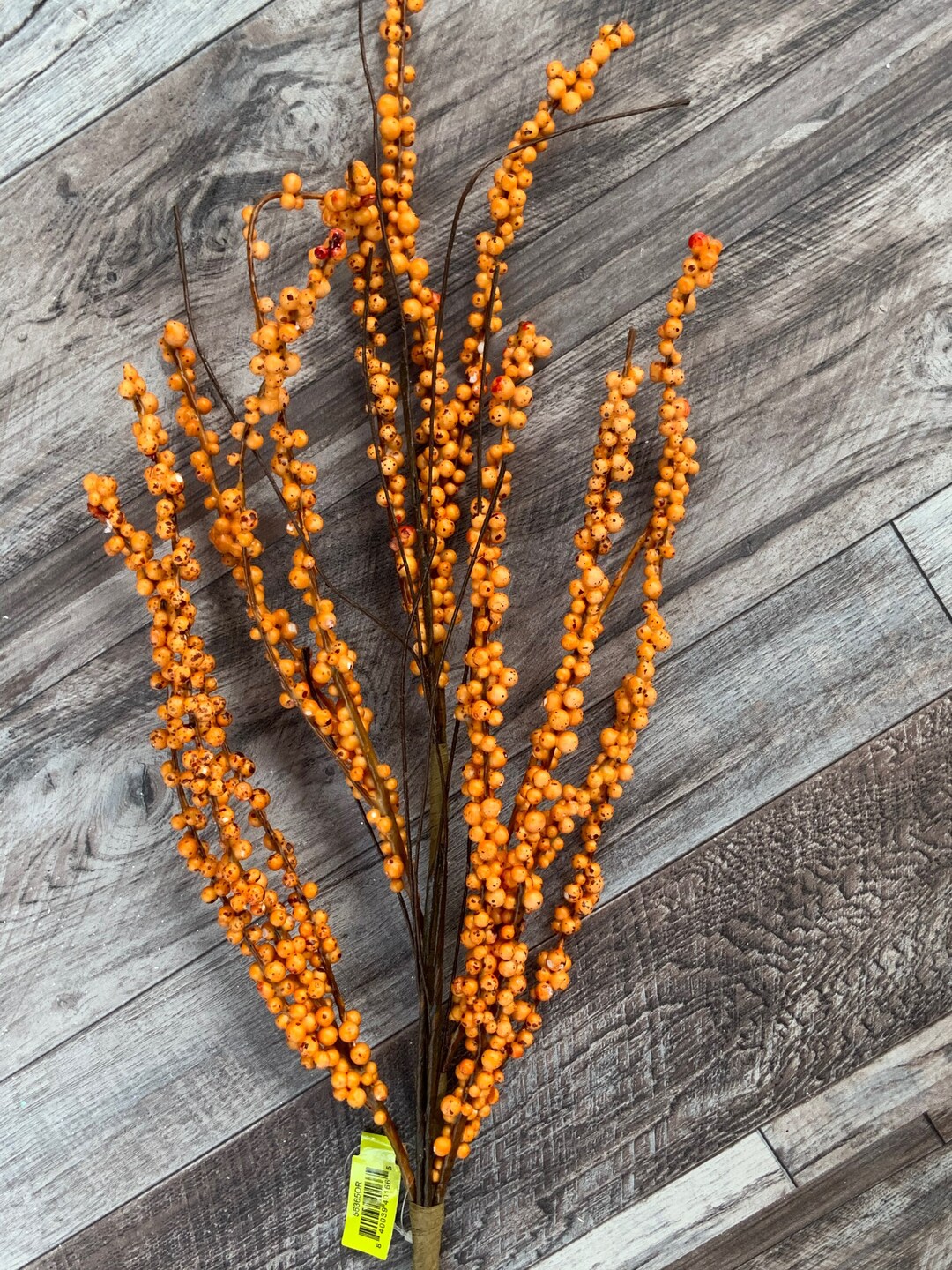 Berry Spray, Fall Floral, Fall Spray, Orange Berry Spray, Orange, 32 ...