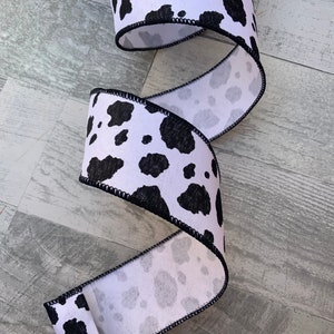 Cow Print, Cow Print Ribbon, Designer Ribbon, 2.5” X 10 Yards ...