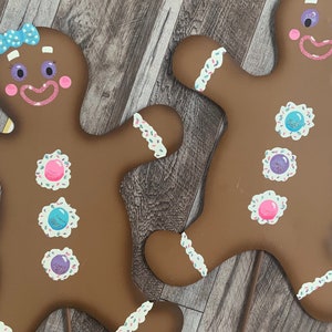 Gingerbread, Pretty Pastel Gingerbread Cookies, Set of 2, Metal Stake ...