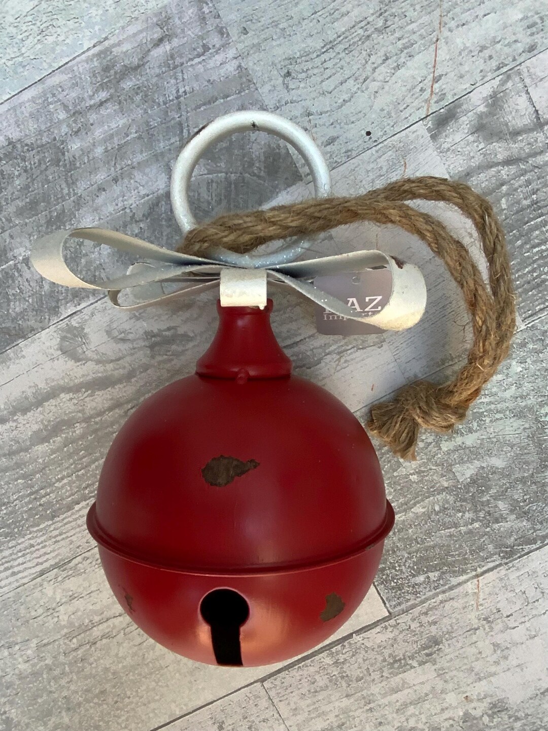 Jingle Bell, Bell, Red Jingle Bell, Red Distressed Jingle Bell Ornament ...
