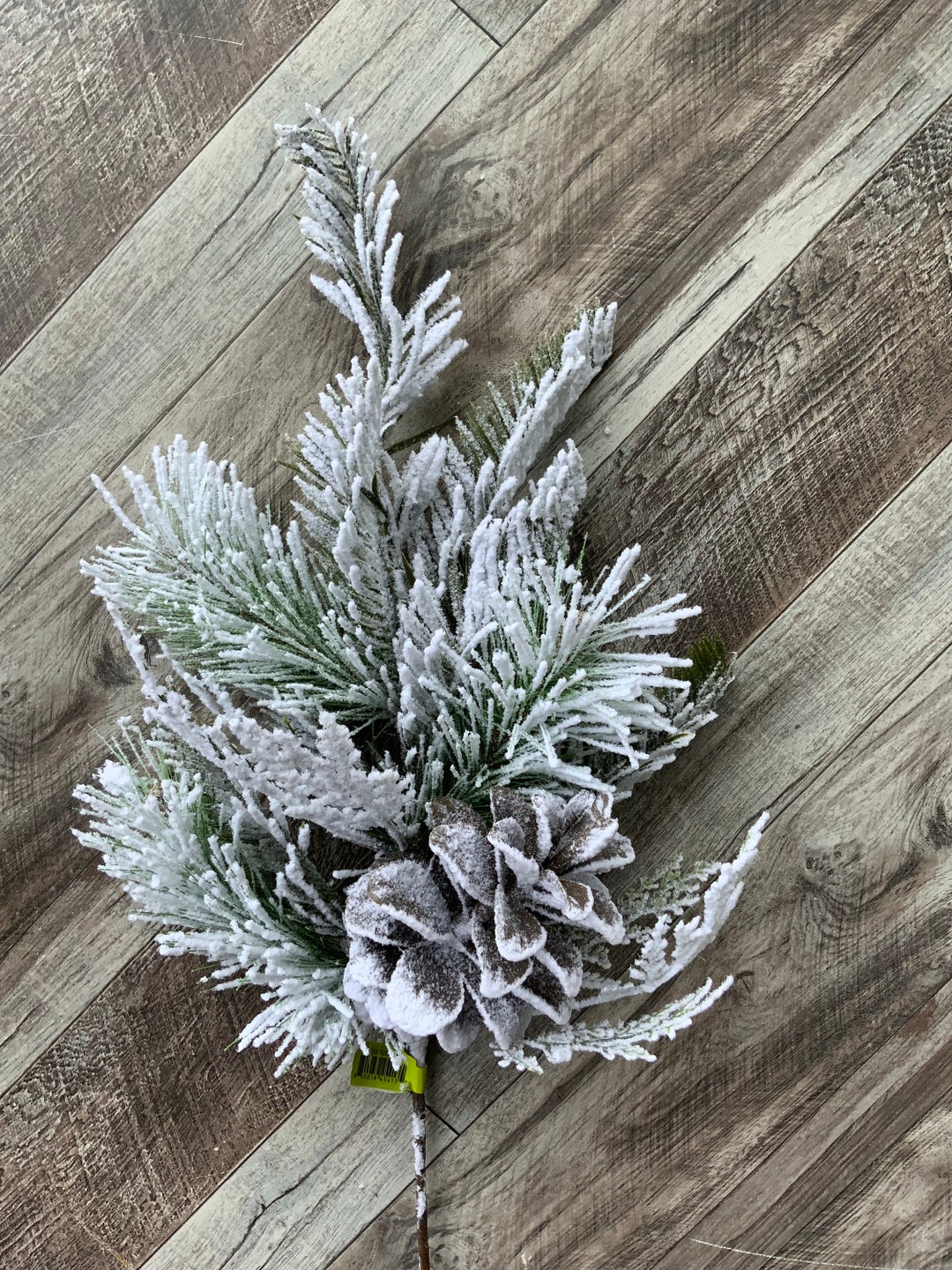 Flocked Pine, Flocked Pine Spray, Floral Spray, Florals, 24” - Etsy
