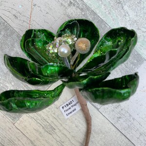 Magnolia, Green Magnolia Stem, Emerald, Designer, Nancy Brown Home - Etsy