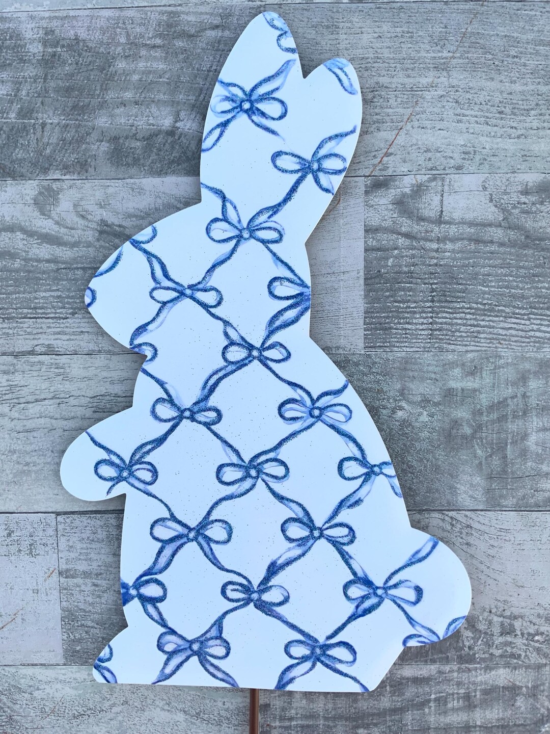 Bunny, Rabbit, Bunny, Blue Ribbon, Blue Bow, Easter Decor, the Round ...