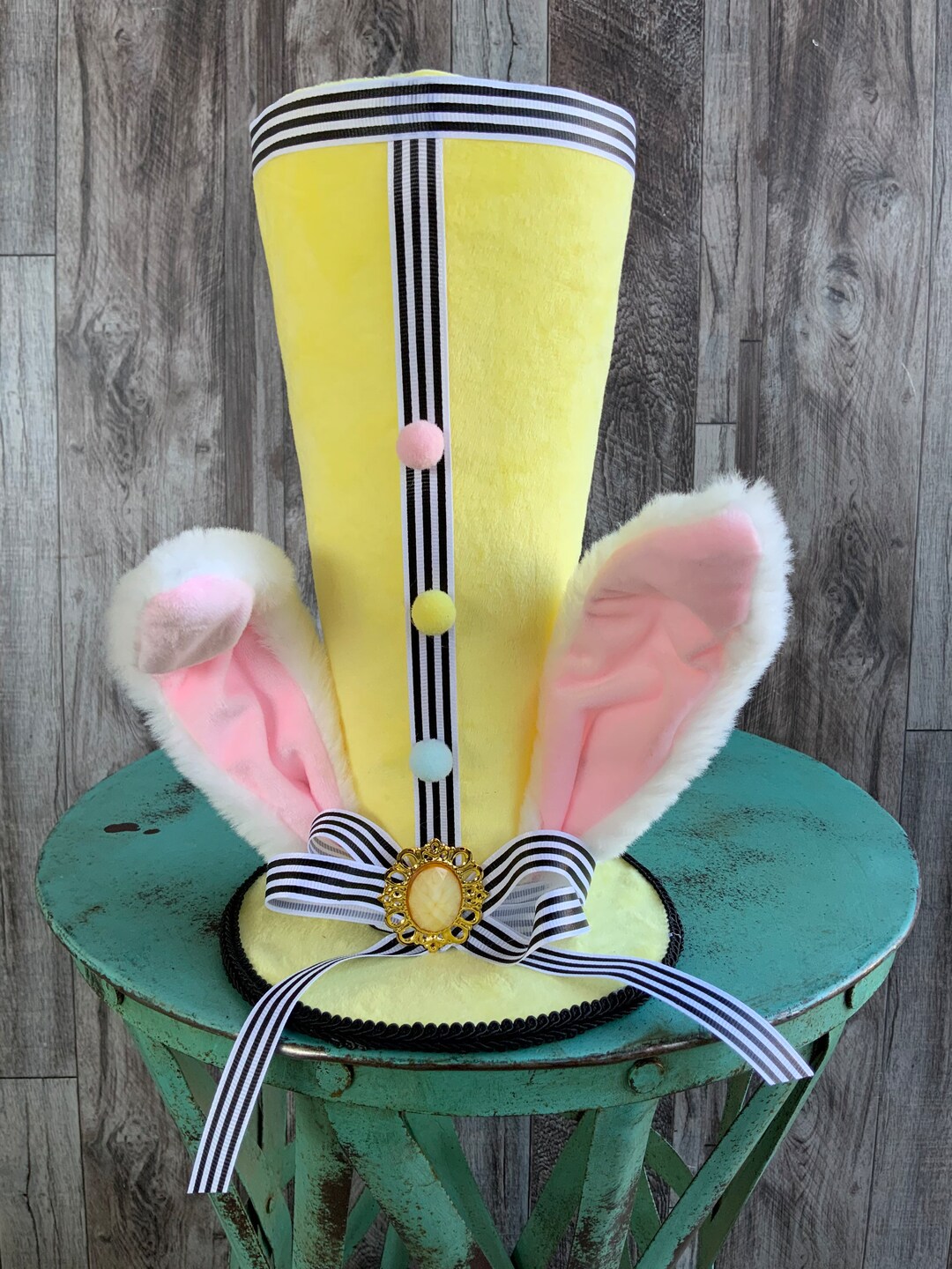 Bunny Ears, Easter Hat, Velvet Stripe Bunny Ear Hat, Velvet & Stripe ...