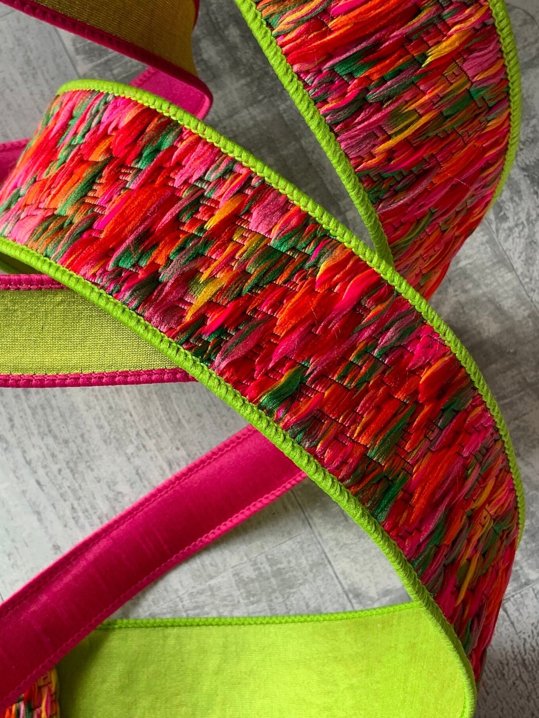 Ribbon, Loom, Groovy Loom Ribbon, Multi, Lime Green, Apple Green ...