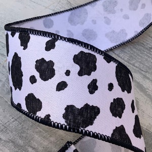 Cow Print, Cow Print Ribbon, Designer Ribbon, 2.5” X 10 Yards ...