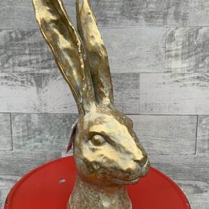 Rabbit, Distressed, Gold Leaf, Distressed Gold Leaf Rabbit, Designer ...