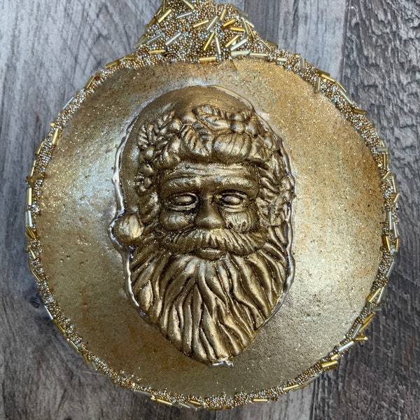 Santa Head Ornament - Etsy