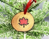 Maple Leaf Ornamentpainted Maple Leafrustic Christmas - Etsy