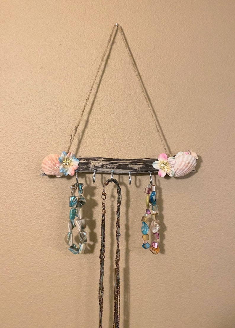 Driftwood Jewelry Holder*driftwood Wall Decor*key Ring Hanger*necklace ...
