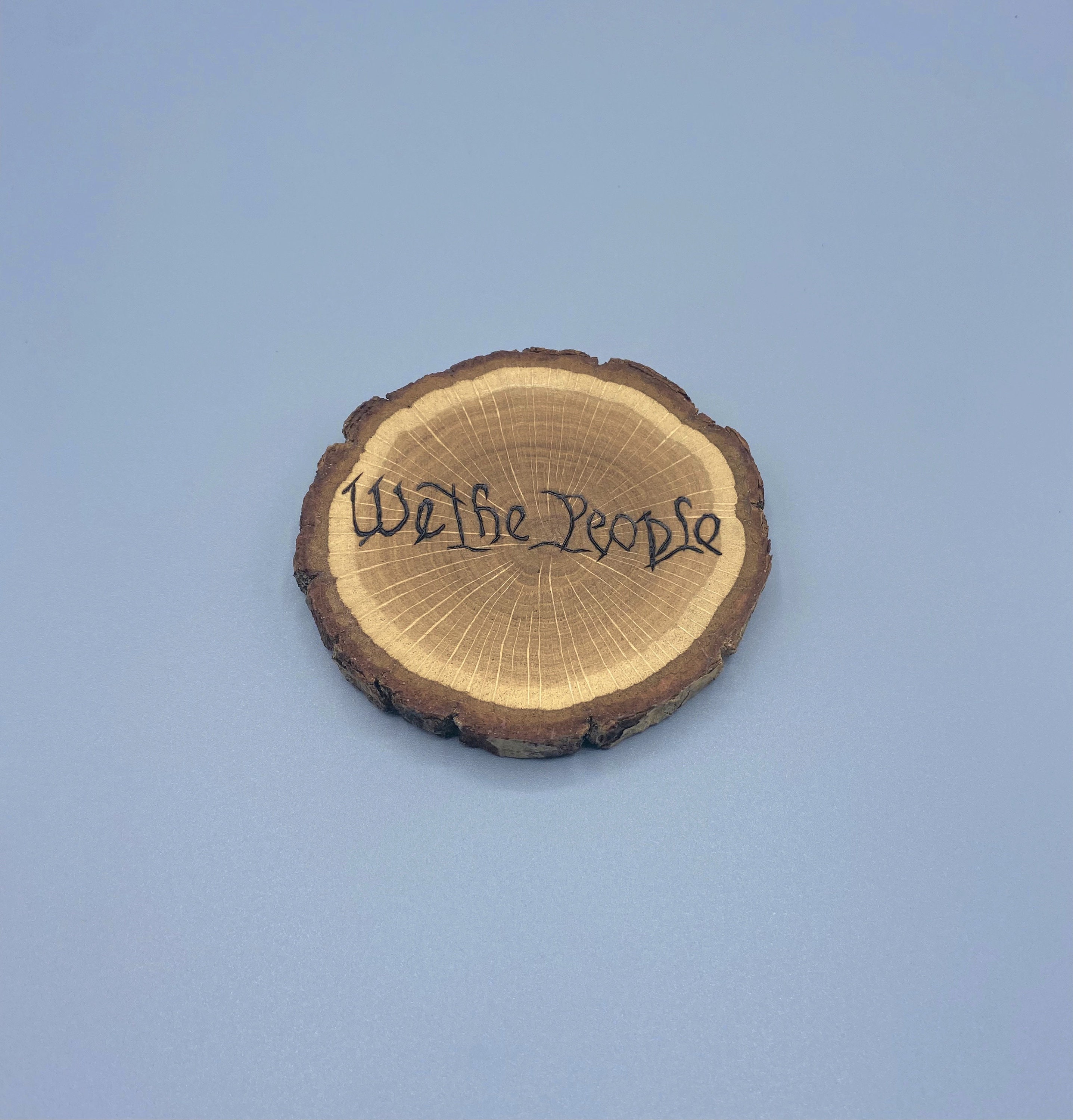 We the People Coasterpatriotic Coasterwoodburned Coasteroak - Etsy