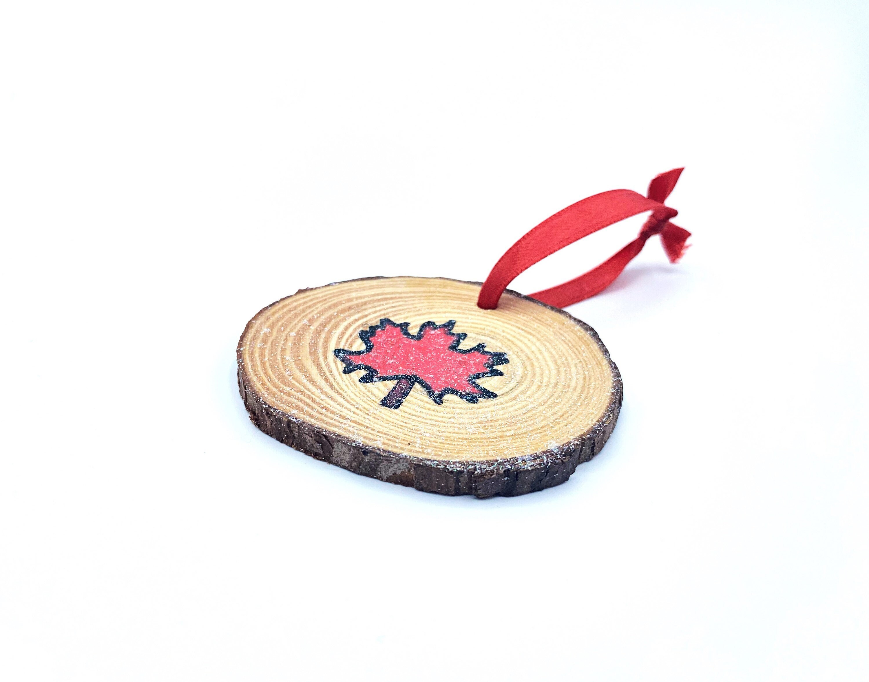 Maple Leaf Ornamentpainted Maple Leafrustic Christmas - Etsy