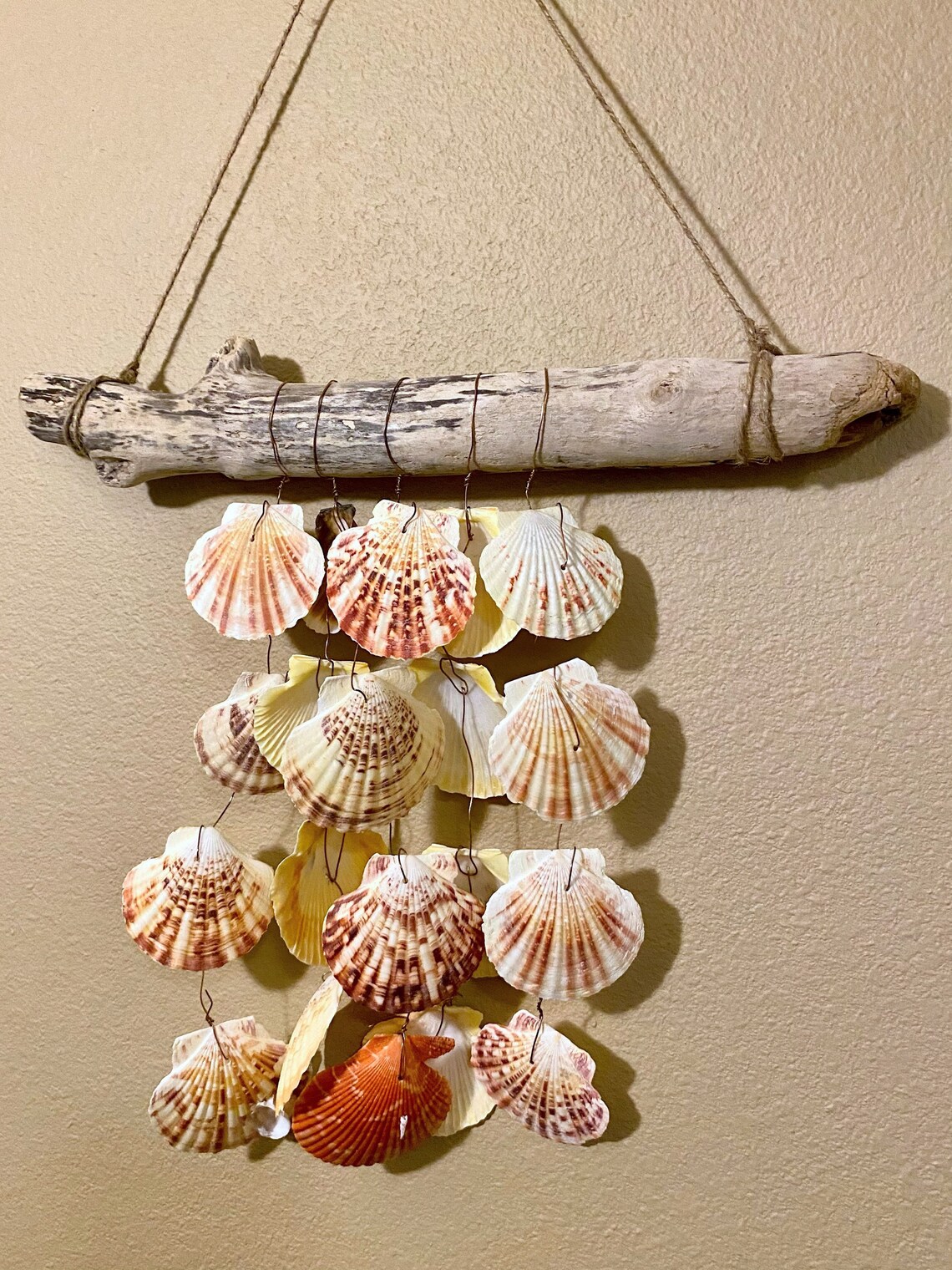 Driftwood Beach Mobile* Seashell Wind Chime*driftwood Chime*seashell ...