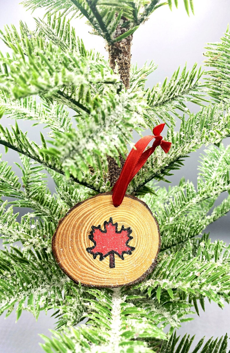 Maple Leaf Ornamentpainted Maple Leafrustic Christmas - Etsy
