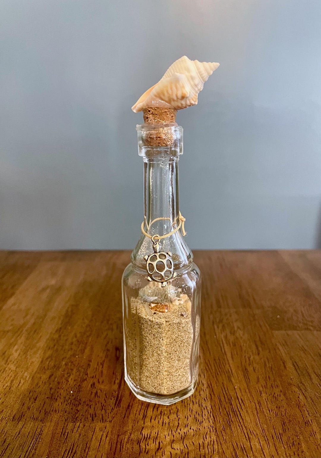 Nautical Sea Glass Bottle*mini Seashell Bottle*ocean in a Bottle*unique ...