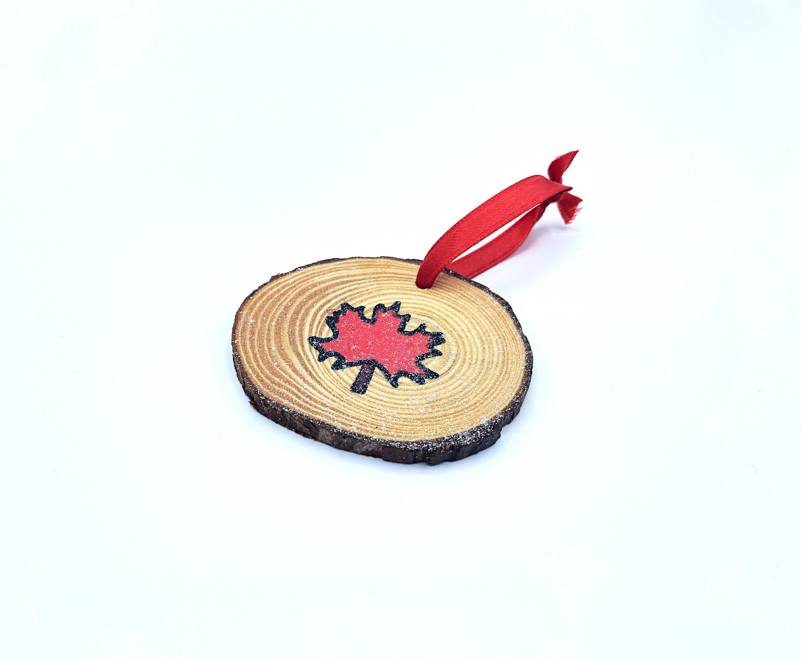 Maple Leaf Ornamentpainted Maple Leafrustic Christmas - Etsy