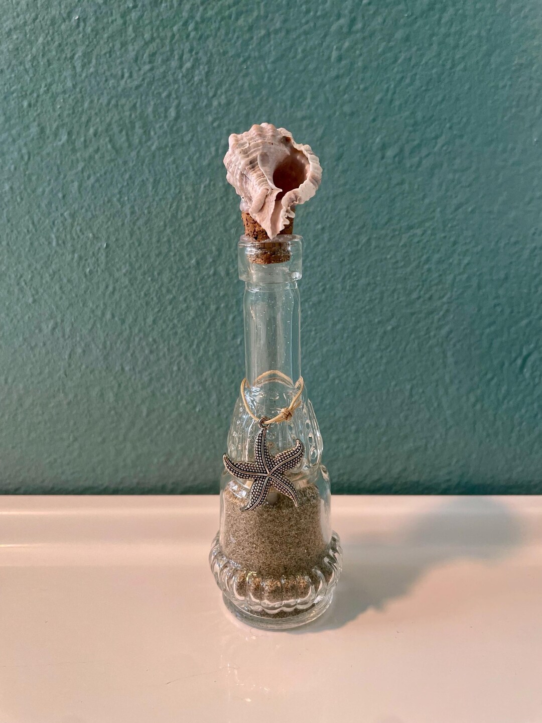 Nautical Sea Glass Bottle*mini Seashell Bottle*ocean in a Bottle*beach ...
