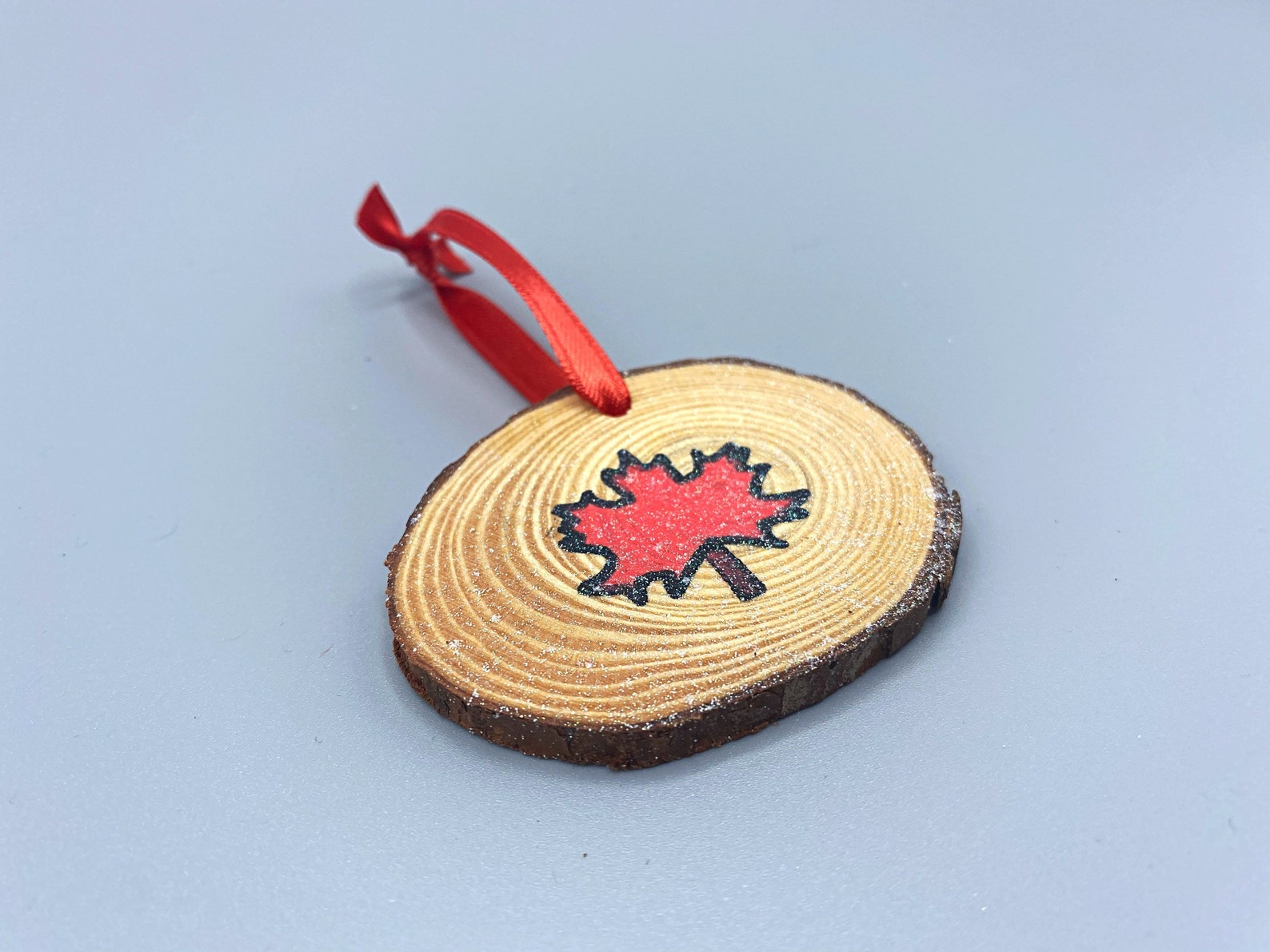 Maple Leaf Ornamentpainted Maple Leafrustic Christmas - Etsy