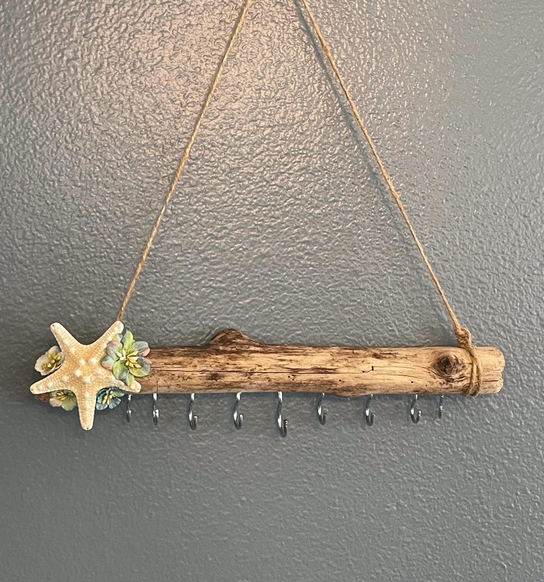 Driftwood Jewelry Holder*driftwood Wall Decor*key Ring Hanger*necklace ...