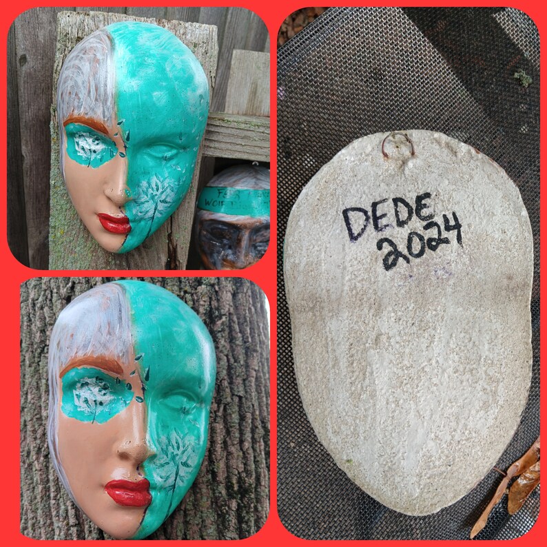 Dandelion Wish/ Face Canvas Painting Solid Concrete Mask - Etsy