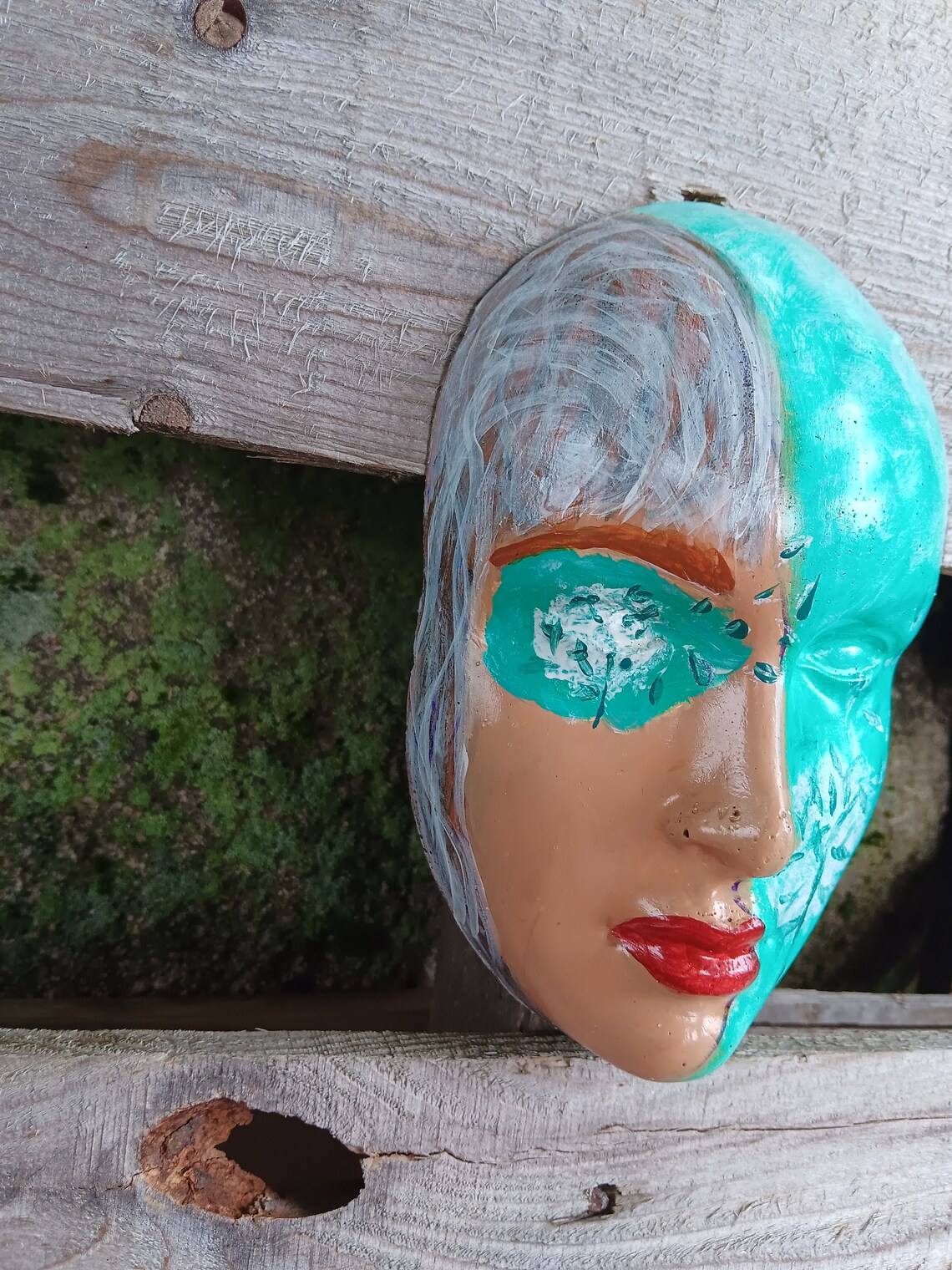 Dandelion Wish/ Face Canvas Painting Solid Concrete Mask - Etsy