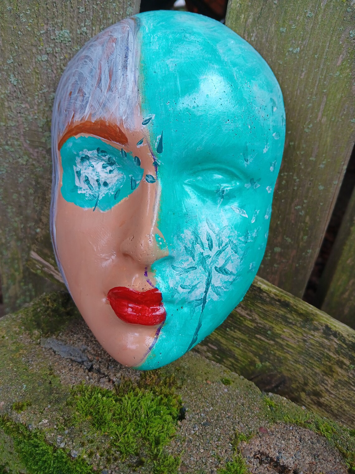 Dandelion Wish/ Face Canvas Painting Solid Concrete Mask - Etsy