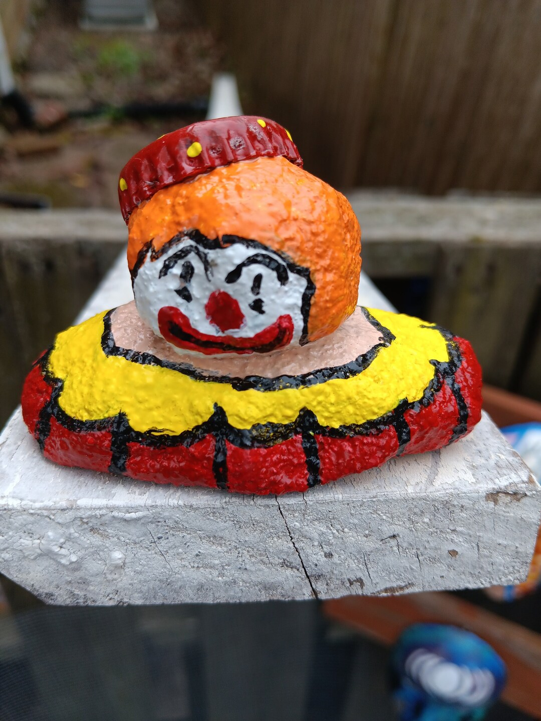 Small Concrete Bust/ Circus Clown - Etsy
