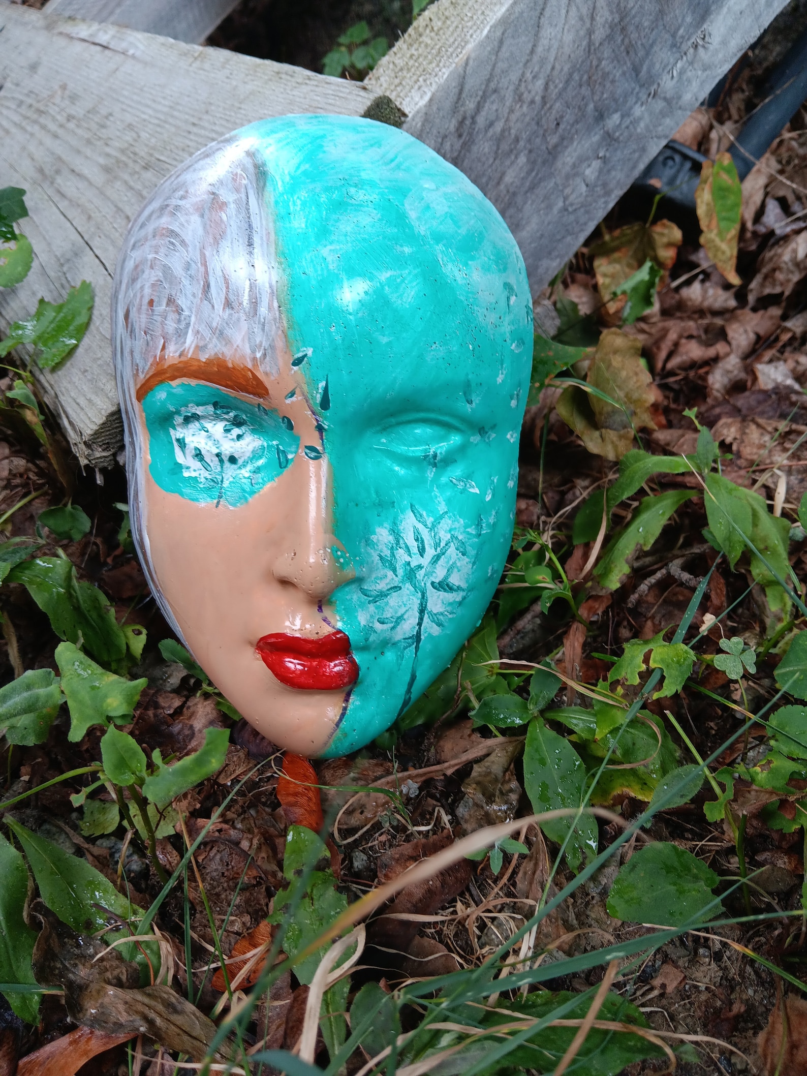 Dandelion Wish/ Face Canvas Painting Solid Concrete Mask - Etsy