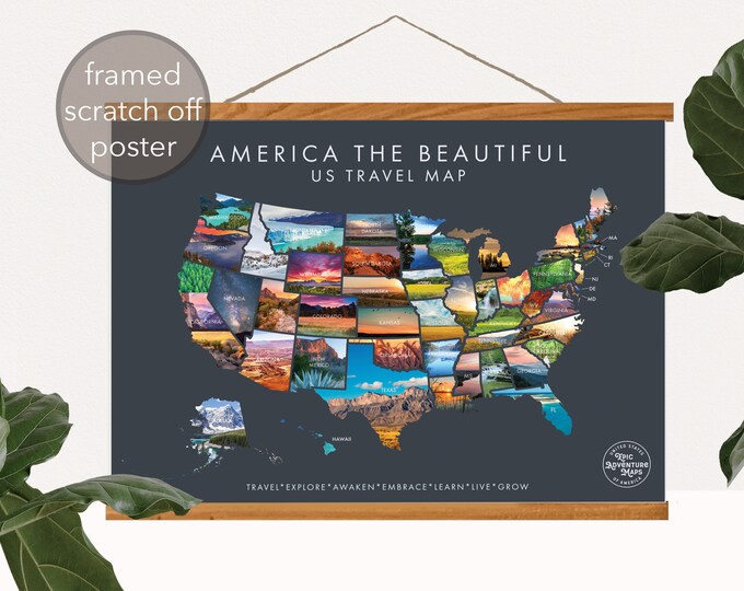 Magnetic Hanging Frame Simple Framing for Interactive Maps | Etsy