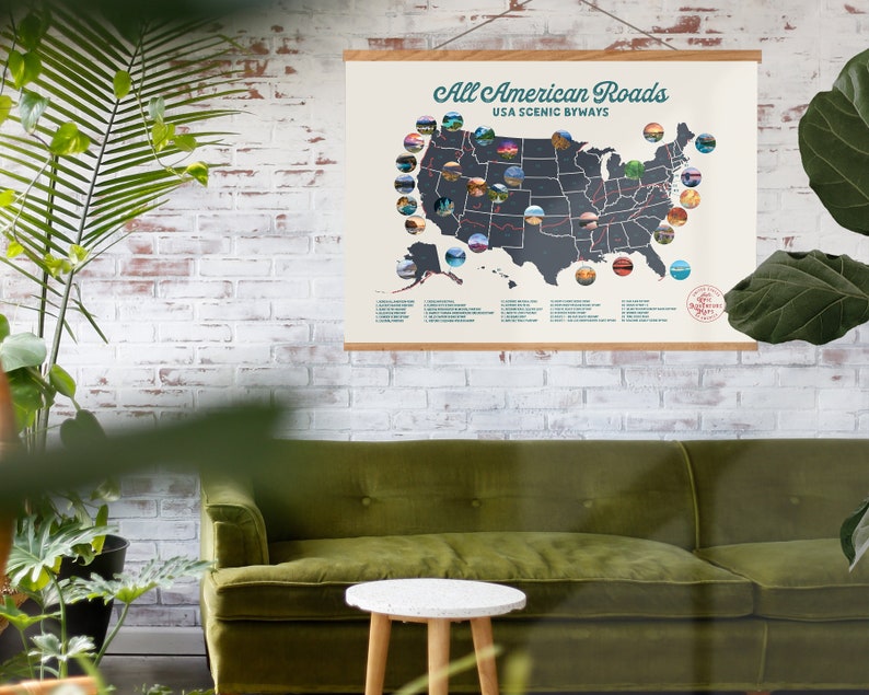 Magnetic Hanging Frame Simple Framing for Interactive Maps | Etsy