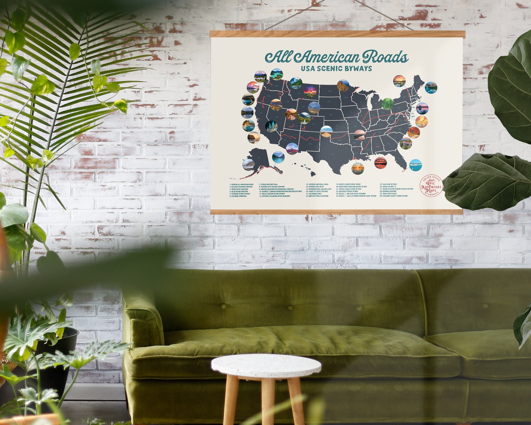 Magnetic Hanging Frame Simple Framing for Interactive Maps | Etsy