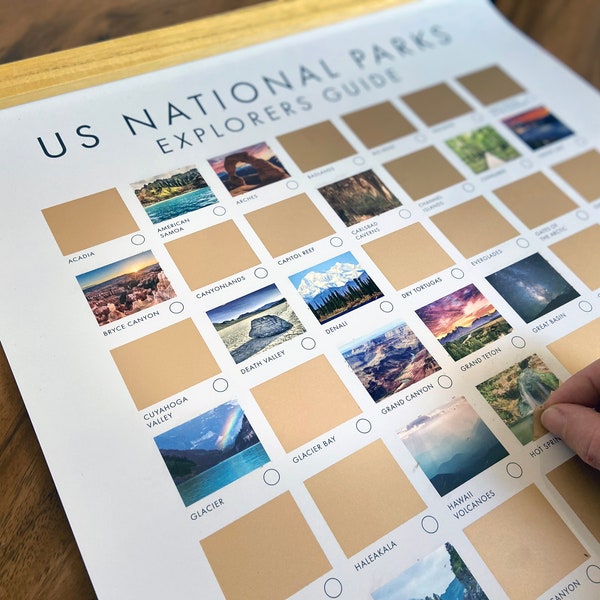 National Park Scratch off Poster - Etsy