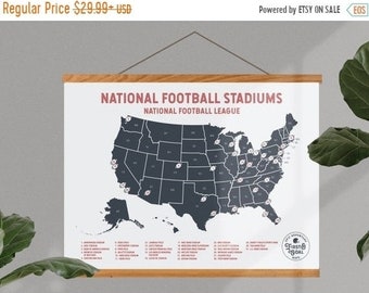 Nfl Stadium Map - Etsy