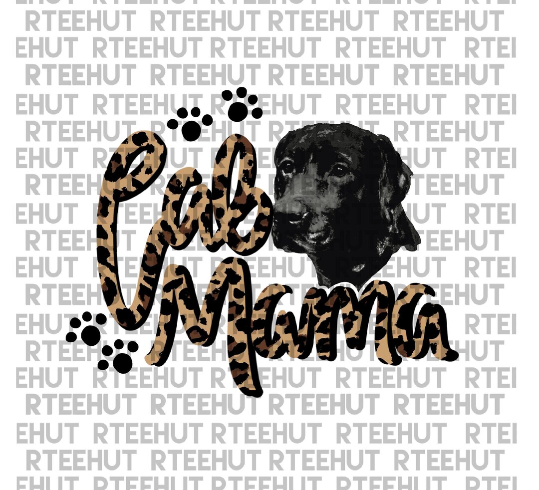 Leopard Black Lab Mama Hund mama png digital download Datei - Etsy ...