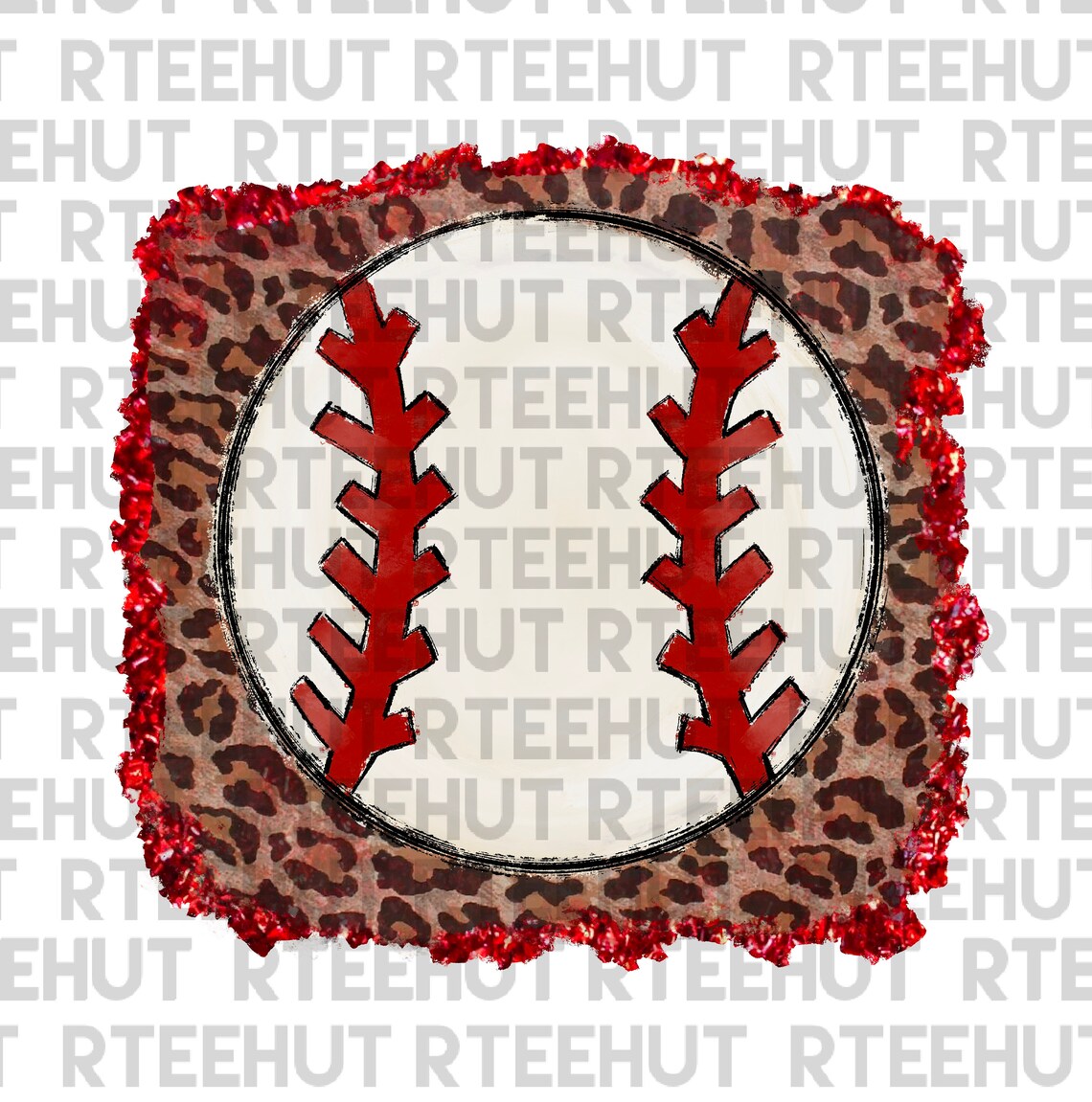 Baseball Leopard Print Png Digital Download File Sublimation | Etsy