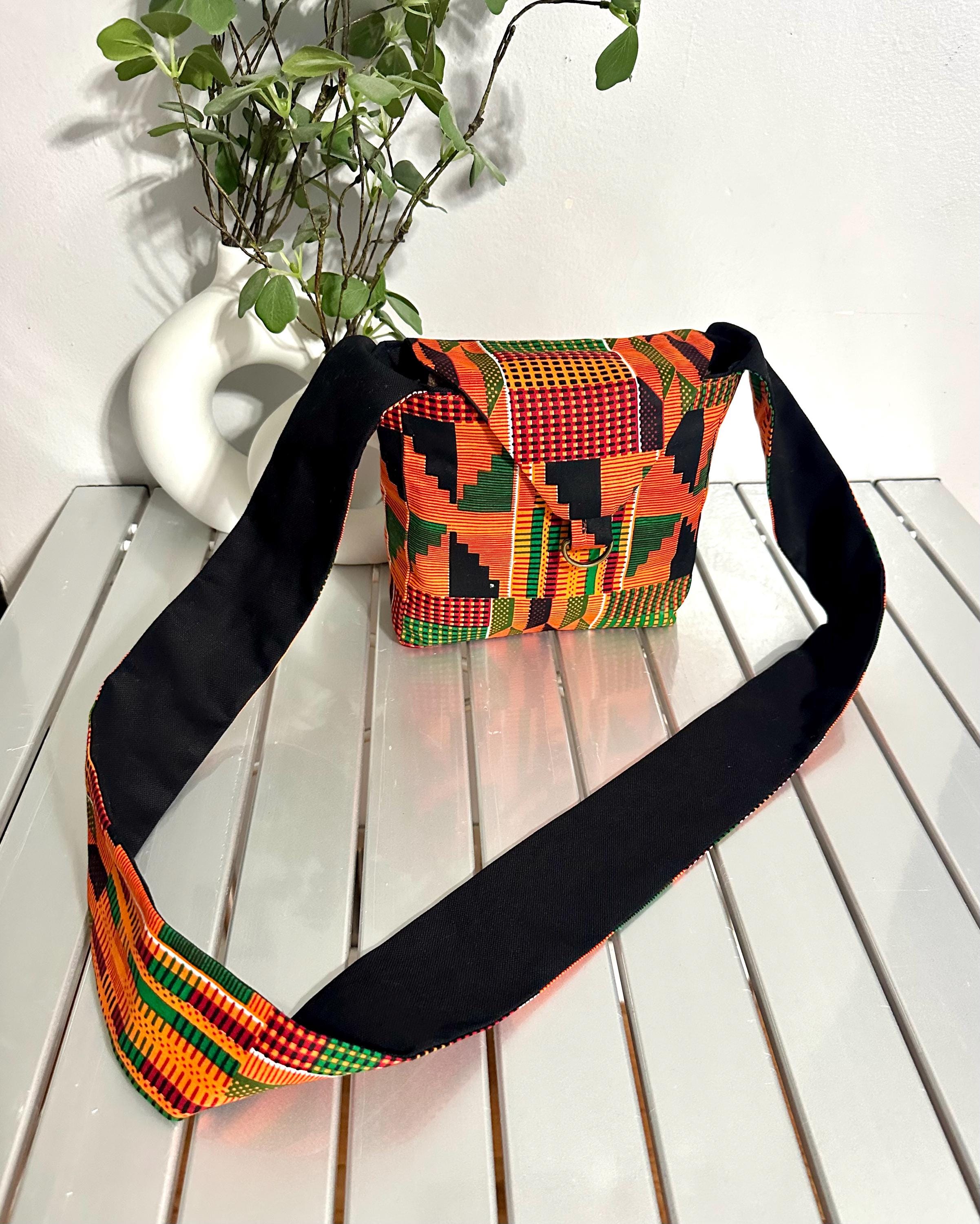 Small Handmade Reversible Crossbody Satchel. Canvas and Cotton Print - Etsy