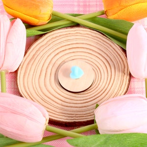 Smiley Face Earth Pin, Wooden Earth Day Clutch Pin, 1.5 Inch Planet ...