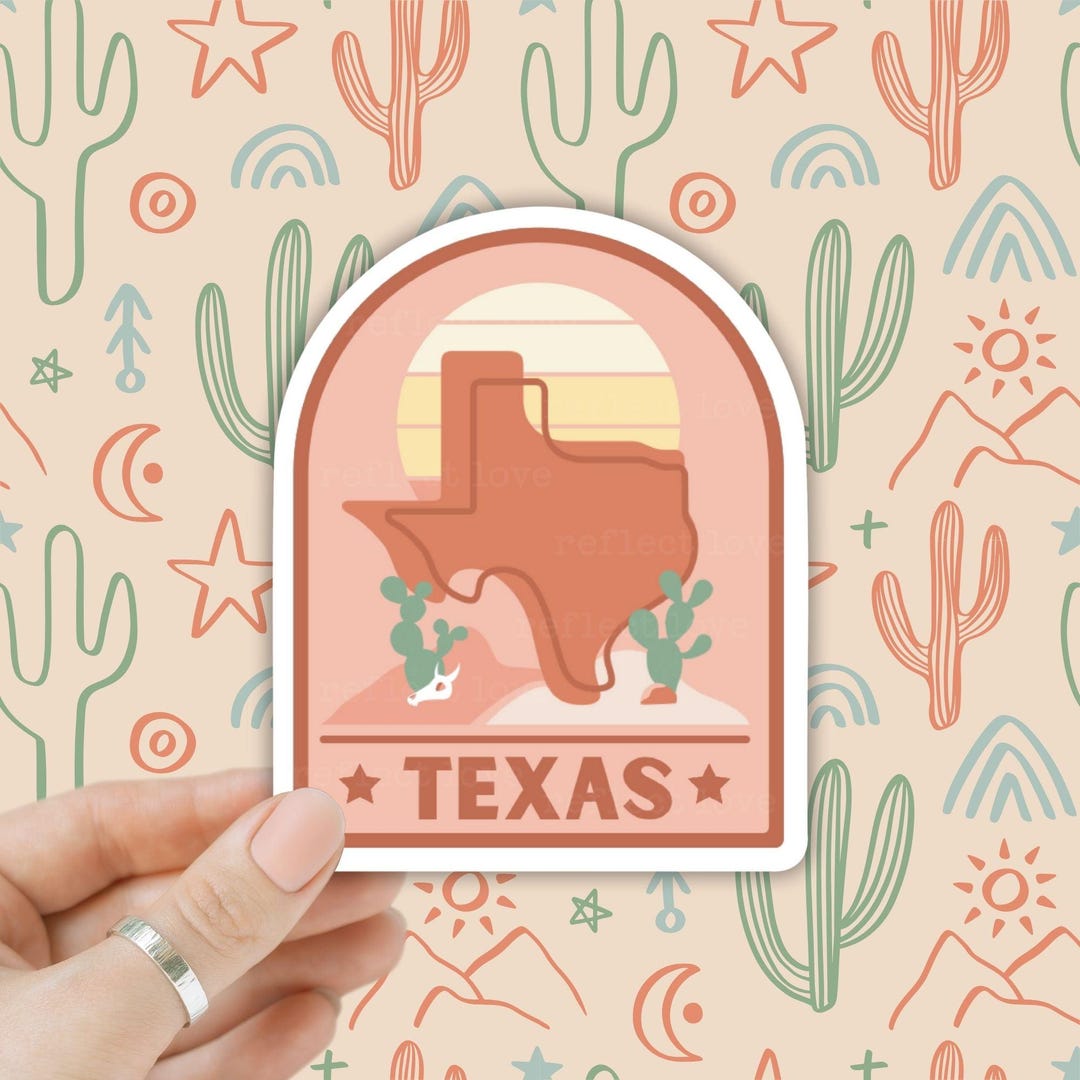 Texas Arch Sticker, Cute Texan Decal, Waterproof Sticker, State Sticker ...