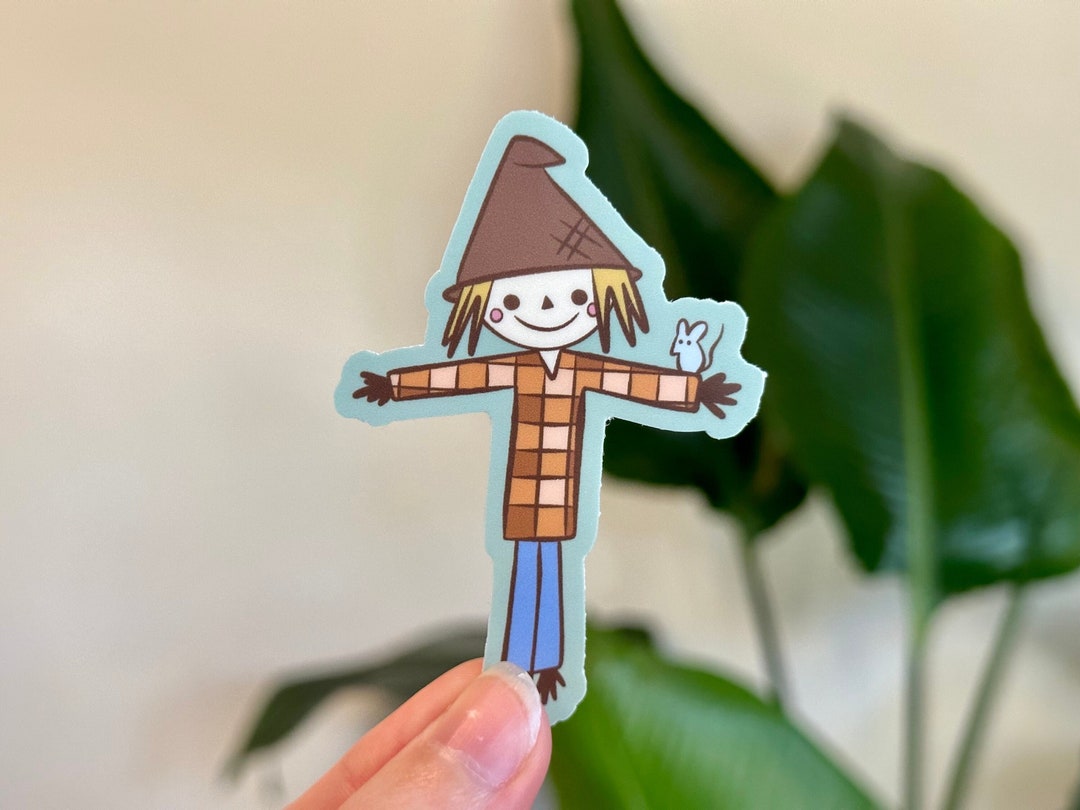 Cute Scarecrow Sticker With Mouse Harvest Fall Waterproof - Etsy