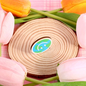 Smiley Face Earth Pin, Wooden Earth Day Clutch Pin, 1.5 Inch Planet ...