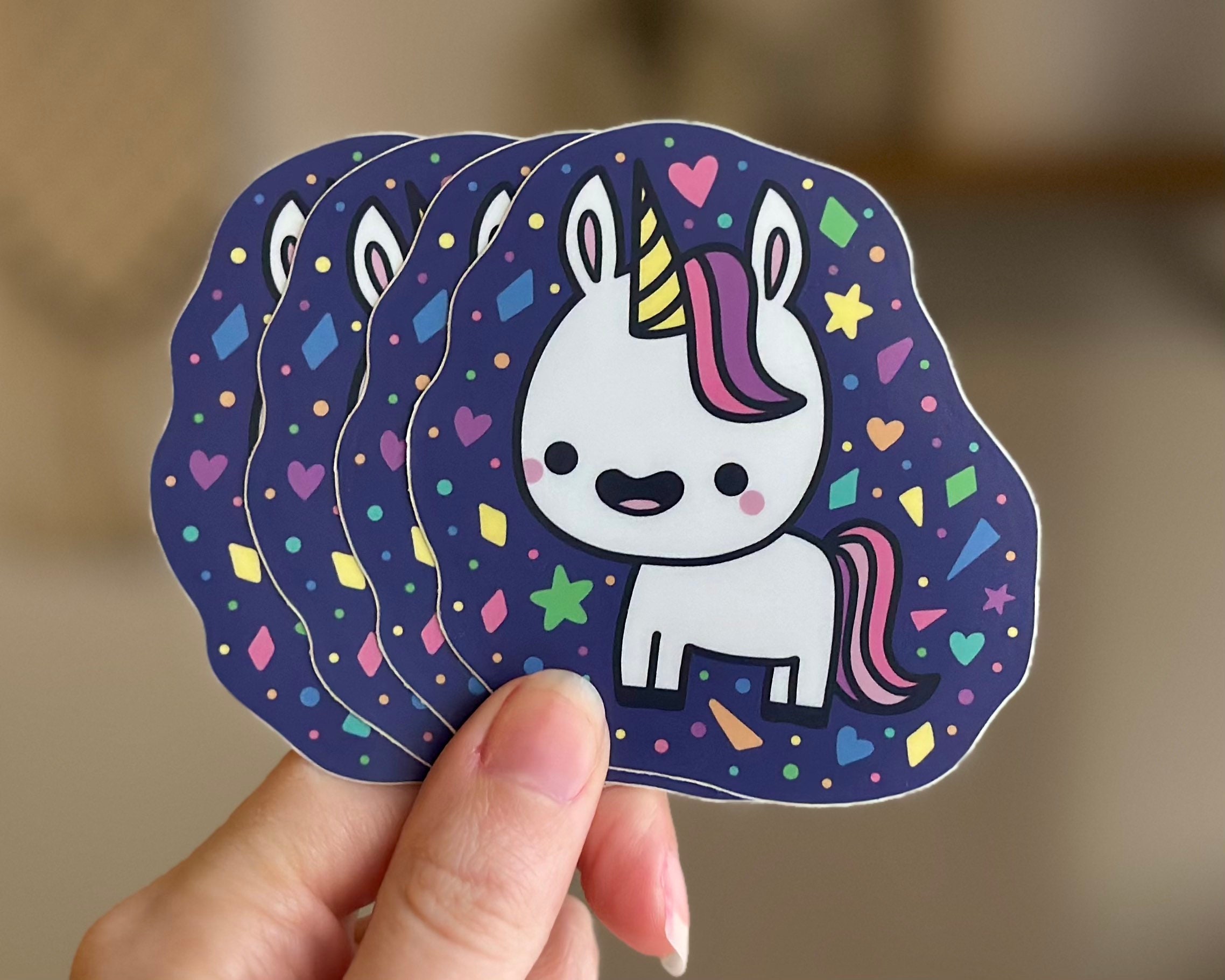 Cute Unicorn Sticker, Kawaii Unicorn Sticker, Pegasus Sticker, Unicorn ...
