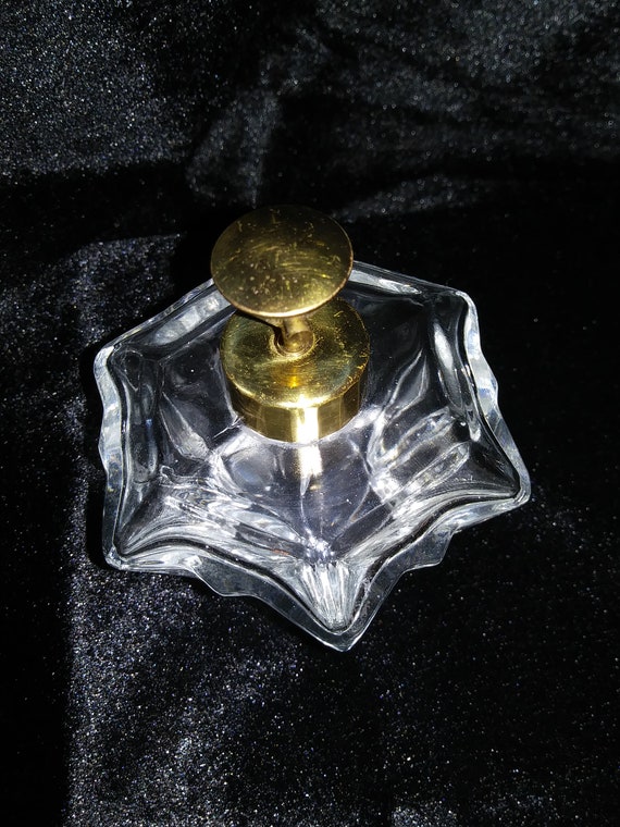 Vintage Crystal Irice Pump Perfume Bottle - Gem