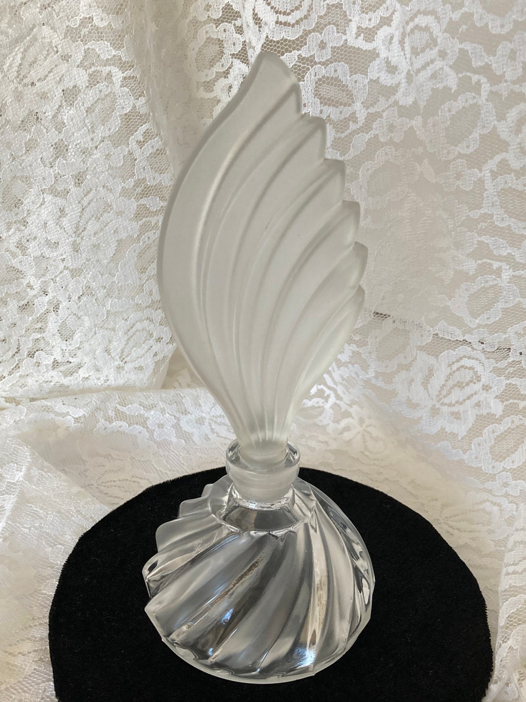 Vintage Swirl Frost Perfume Bottle - Etsy