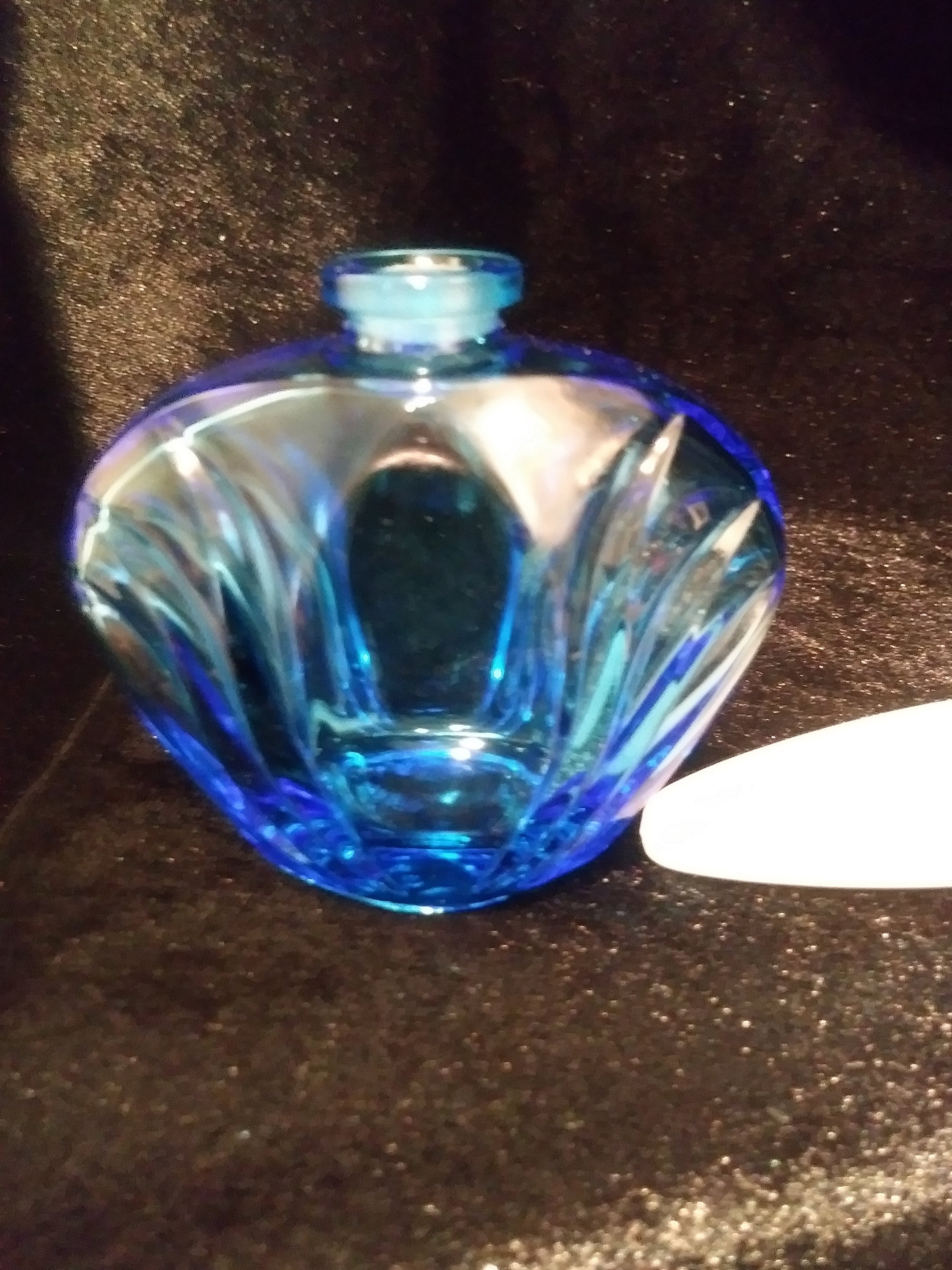 Vintage Avon Blue Perfume Bottle With Frosted Dabber - Etsy Norway