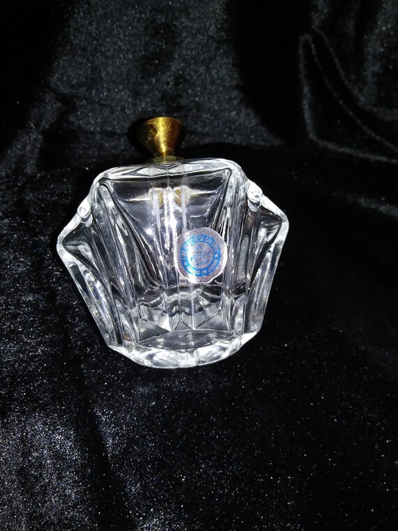 Vintage Crystal Irice Pump Perfume Bottle - Gem