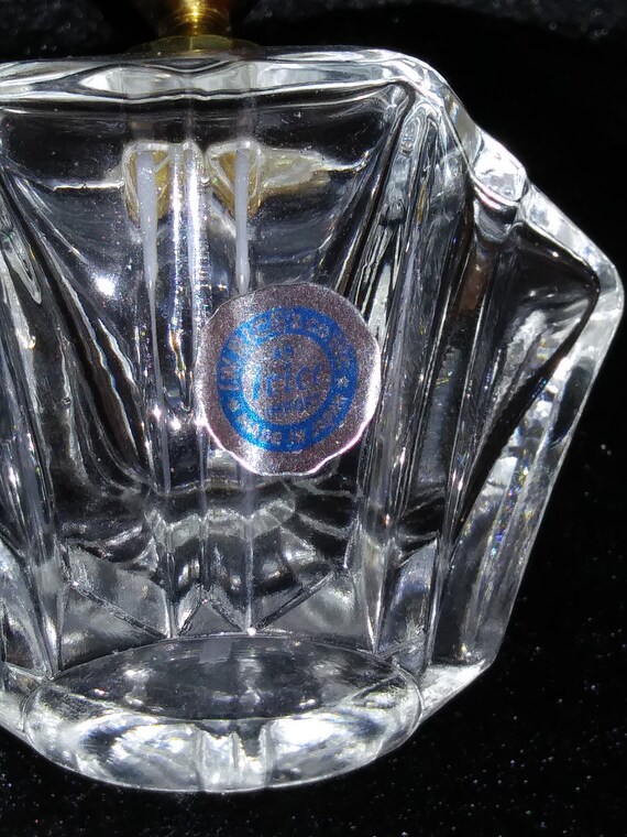 Vintage Crystal Irice Pump Perfume Bottle - Gem
