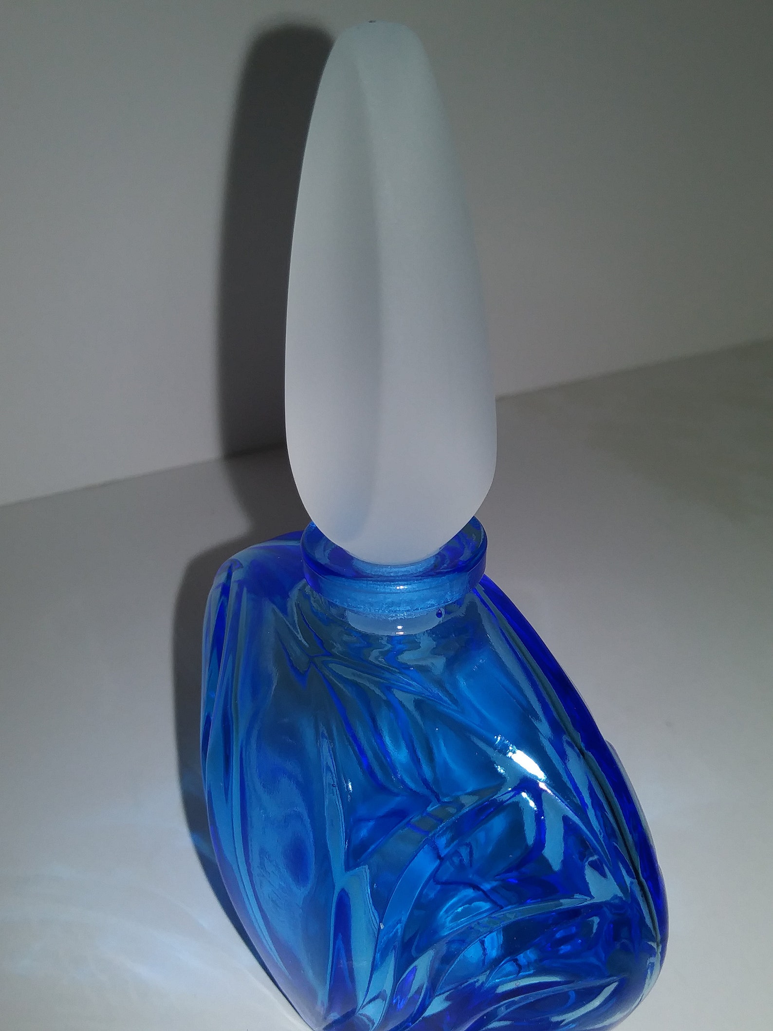 Vintage Avon Blue Perfume Bottle with Frosted Dabber | Etsy