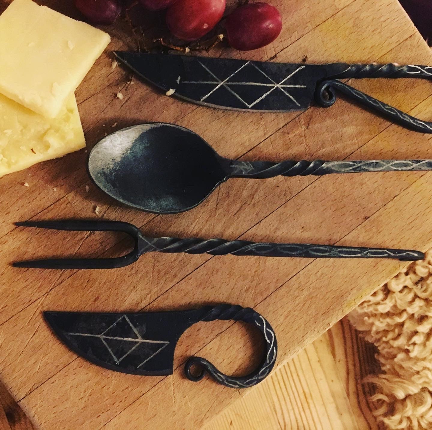 Hand Forged Cutlery Set - Etsy