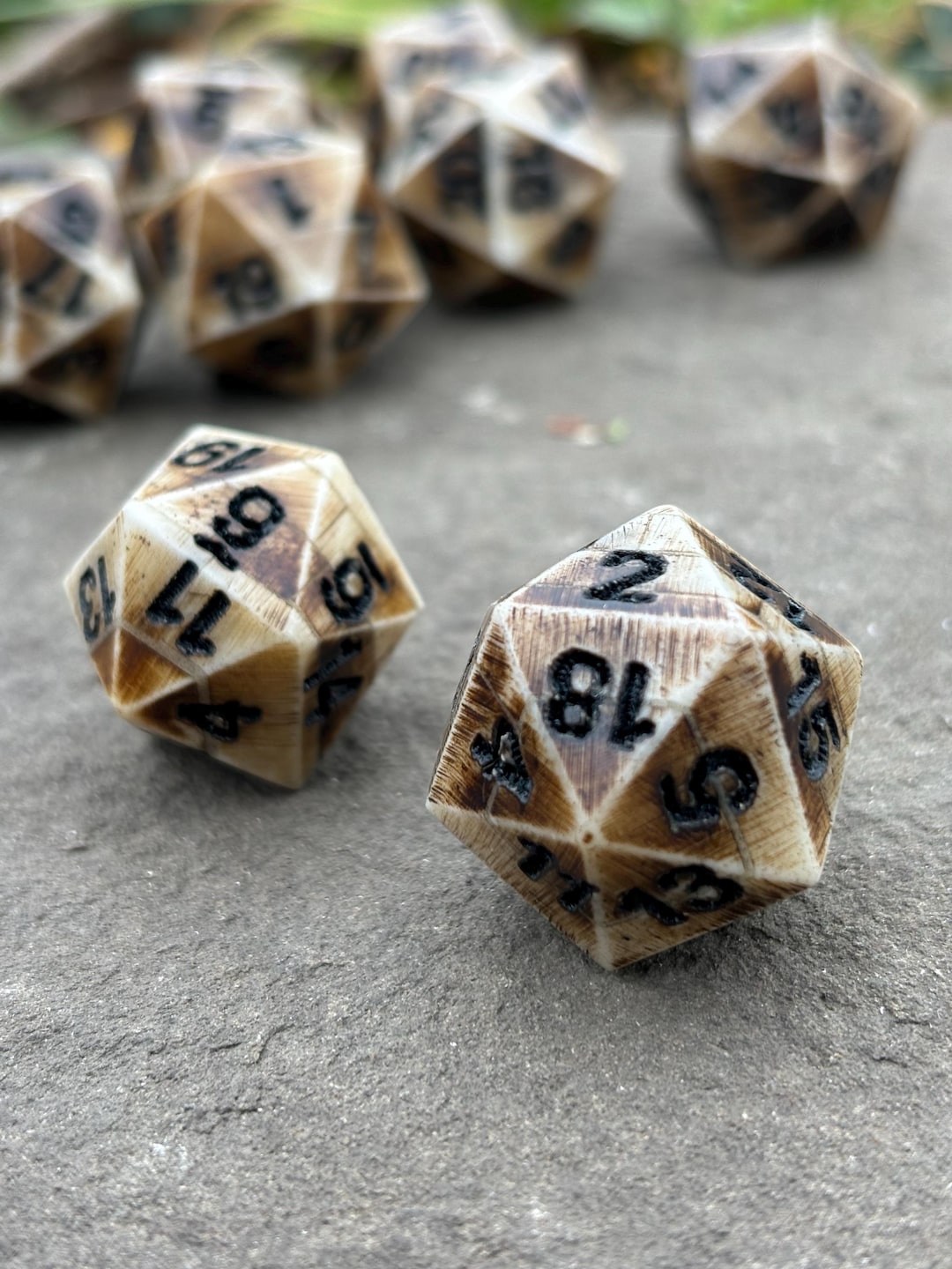 D20 Bone Dice: Real Oxen Bone, Hand Made - Etsy